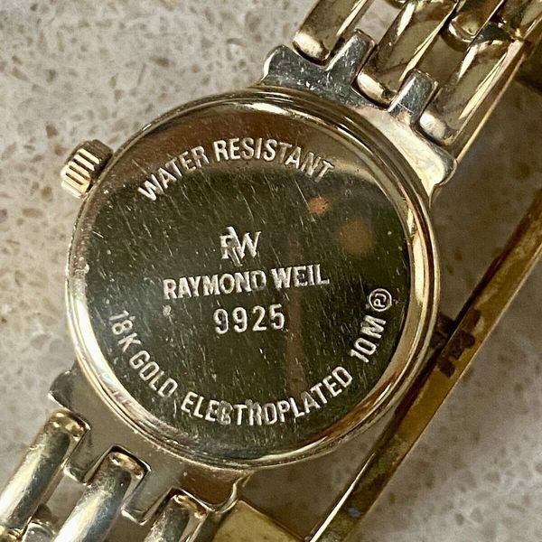 Raymond Weil Model 9925 18k Gold Plated 22mm Quartz Watch w/ Date ...