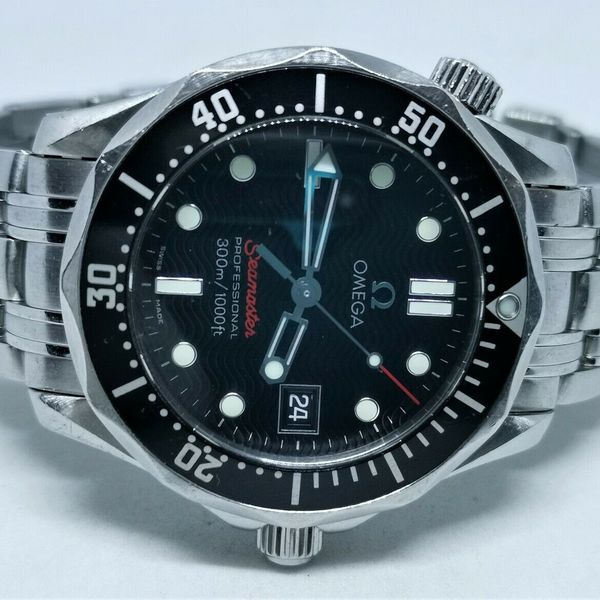 PRINCE WILLIAM Omega Seamaster Diver 300 Black Wave Quartz 36.25mm Cal ...