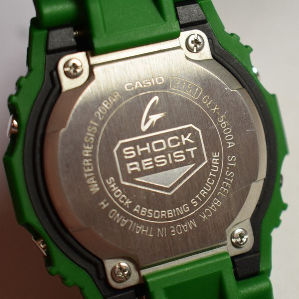 CASIO GLX5600A-3 (3151) G-Lide Men's Green Digital Watch NEW BATTERY ...