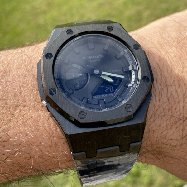 New Casio G-Shock GA2100 Custom MOD All Black Color | WatchCharts ...