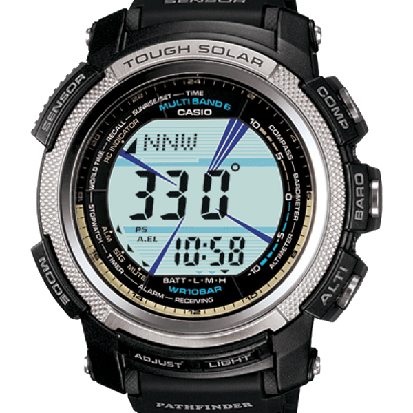 NEW Casio Pathfinder Watch PAW-2000-1CR Triple Sensor Solar Automatic ...