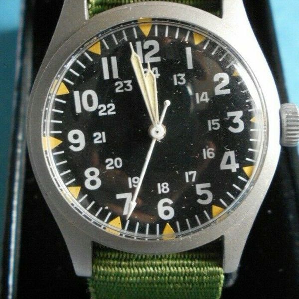 HAMILTON MILITARY CAL ETA 2750 MOVEMENT ENGRAVED H.W.CO 649, 17 JEWEL ...