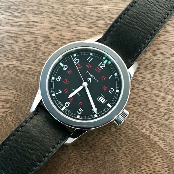 SOLD: Longines Heritage Military COSD black dial - Excellent Condition ...