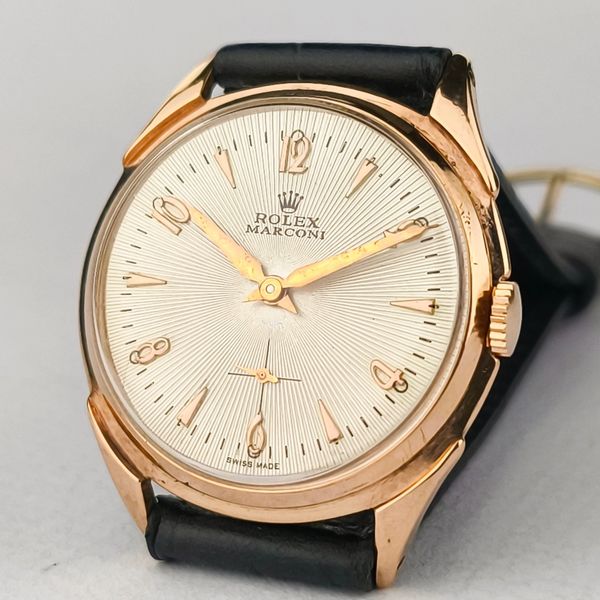 NICE VINTAGE ROLEX MARCONI MEN'S WATCH GOLD PLATED CASE From 45's ...