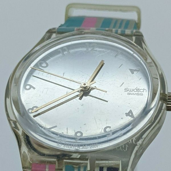 Vintage Swatch Wrist Watch Traffic Lights GK373 Gent 2002 Mirror Face ...