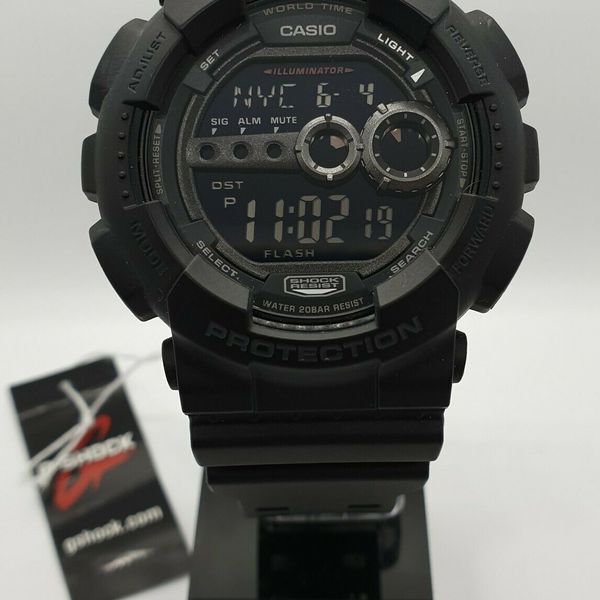 Casio G-Shock GD-100-1BCU Analog Digital Black Tactical Military Police ...