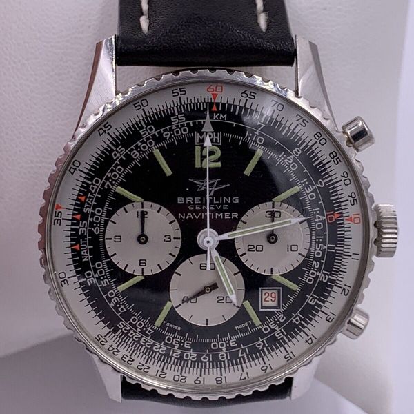 1970's NOS Breitling Navitimer 7740 Chronograph Valjoux Stainless Steel ...
