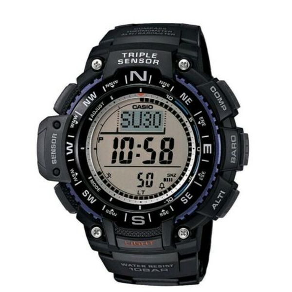 Casio SGW-1000-1 Triple Sensor Mens Watch Compass Thermometer Altimeter ...
