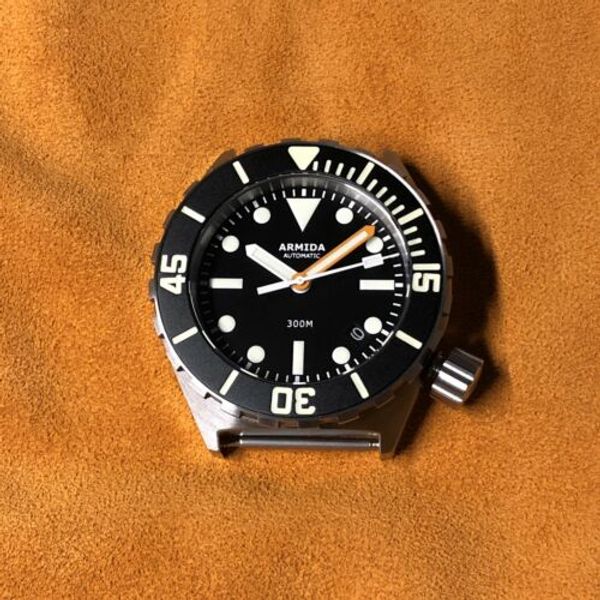 Sold Out Online. Armida A1 42mm steel black dial Watch W/ Seiko NH35 ...