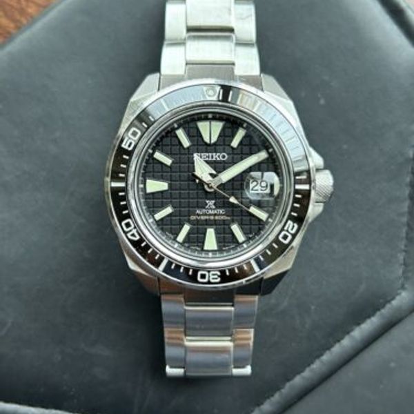 Seiko SRPE35 King Samurai Prospex Black Waffle Dial Men's Diver Watch 4R35-03W0 | WatchCharts ...