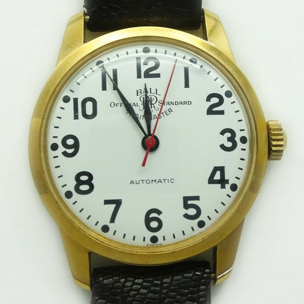 Vintage Ball Trainmaster Official RR Standard Stainless Automatic Watch ...