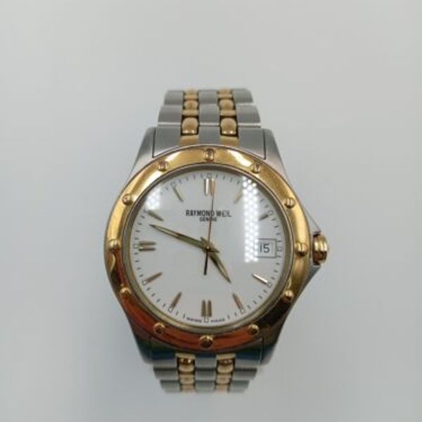 Raymond Weil Tango Collection White Dial Two Tone Men's Date Watch ...