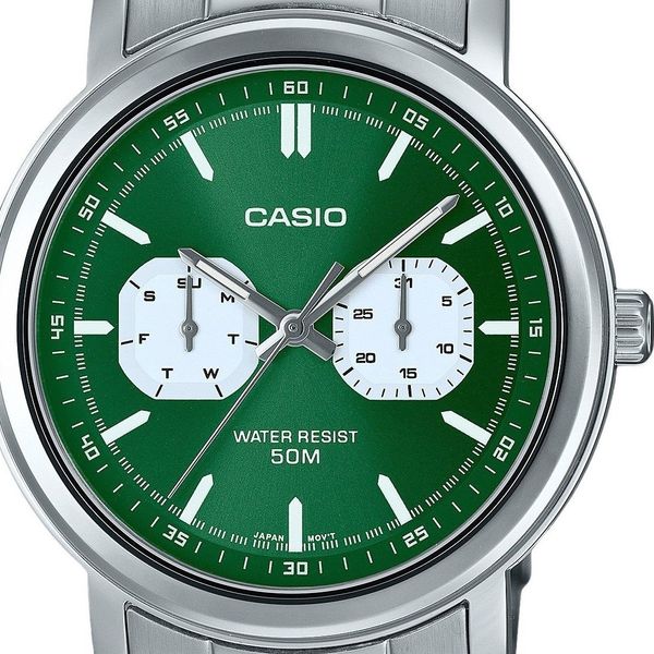Casio Standard Analog Green Dial Quartz Dress Men's Watch MTP-E335D-3EV ...