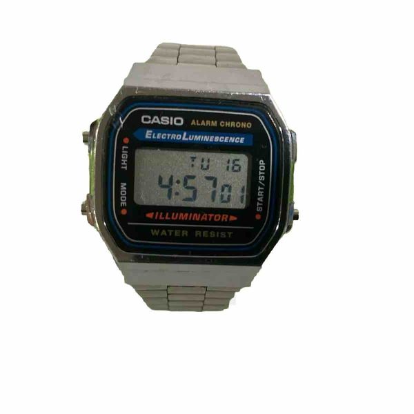 Vintage Casio Illuminator Digital Watch Silver Tone 3298 A168 Alarm ...
