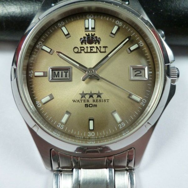 Vintage ORIENT 3 STARS Automatic 21 jewels Japan 50m EM 5 Men Wrist ...