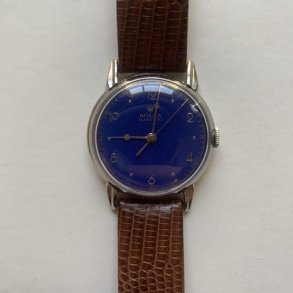 Vintage Rolex Marconi Blue Dial Watch | WatchCharts Marketplace