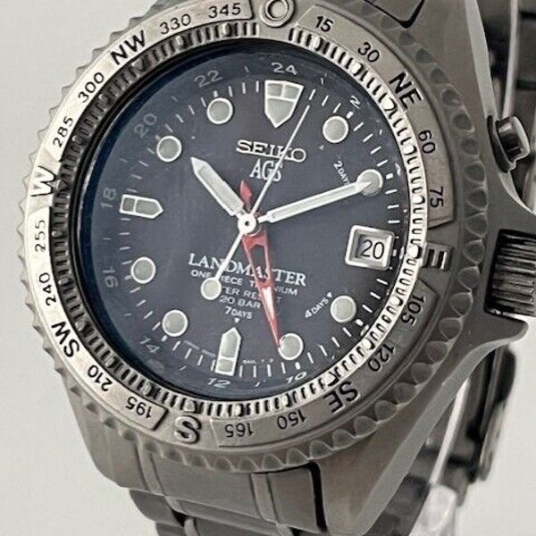 Seiko 5M45-6A00 Landmaster Titanium Kinetic watch | WatchCharts Marketplace