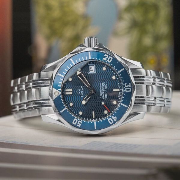 Ladies Omega Seamaster Blue Dial 2583.80.00 Stainless Steel ...