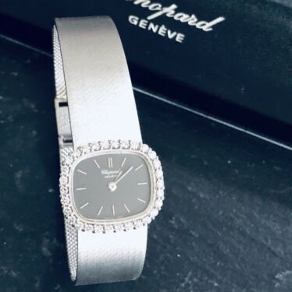 Damen Armbanduhr Chopard Geneve L.U.C. 750 Weiss Gold 1980 Diamanten ...