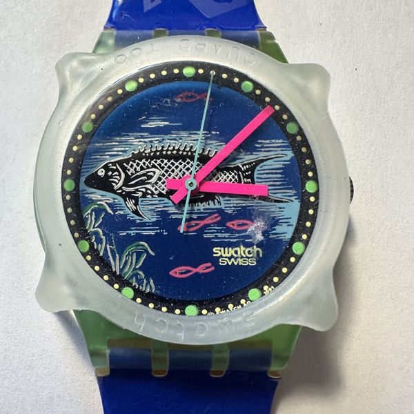 "Frisch" Vintage Swatch Watch all original 1991 Frische with Fish ...