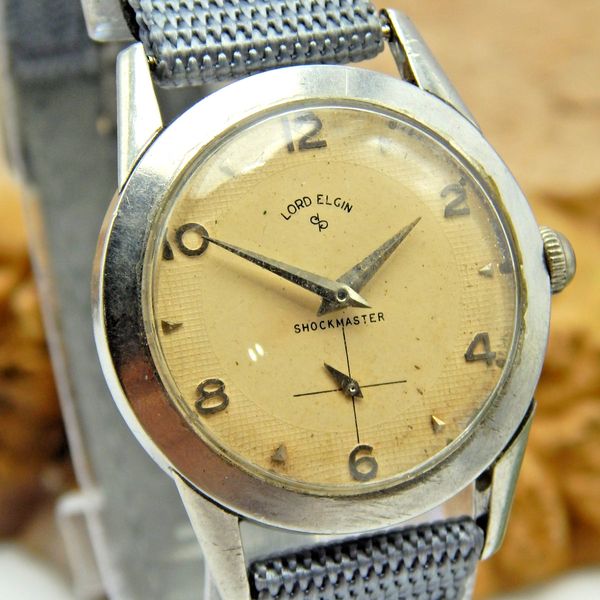 Vintage Lord Elgin Durapower Shockmaster Mechanical wind up wrist watch ...