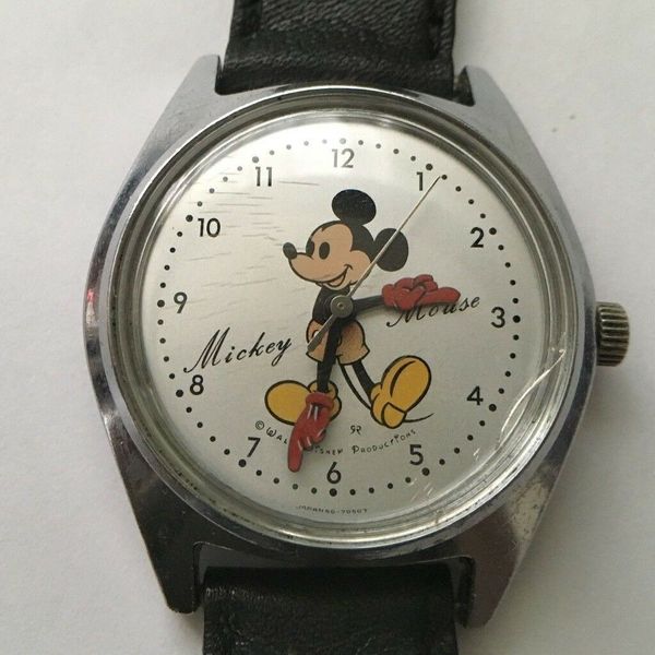 [w115] SEIKO DISNEY TIME Mickey mouse Vintage Hand winding 5000-7000 ...