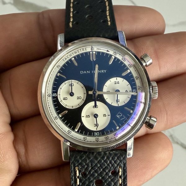 LIMITED EDITION Dan Henry 1964 Gran Turismo Chronograph Panda Tricompax ...