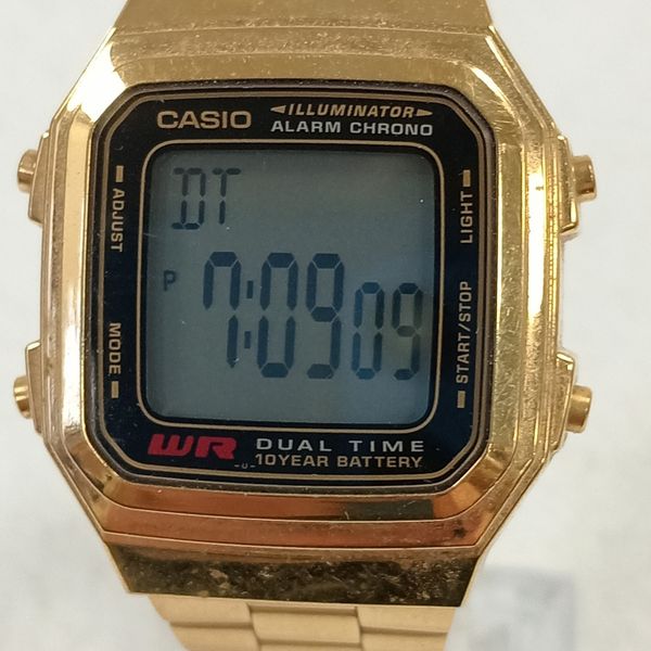 Casio Illuminator Alarm Chrono Gold Tone Vintage Retro Watch Model A178W Working | WatchCharts ...