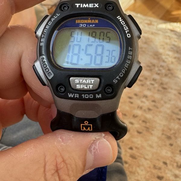 Timex Ironman Watch 30 Lap Vintage Indigo Triathlon 854 Iron Man Mens ...