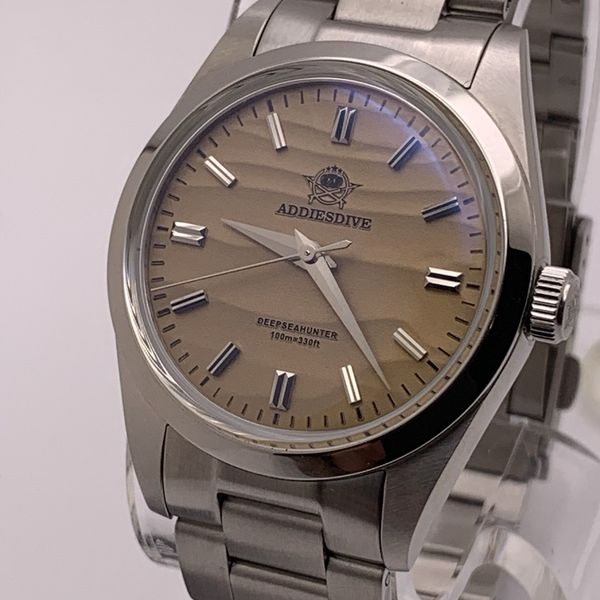 Addiesdive AD2030 Quartz Menâ s Watch 36mm Sand Dune Dial, Seiko ...