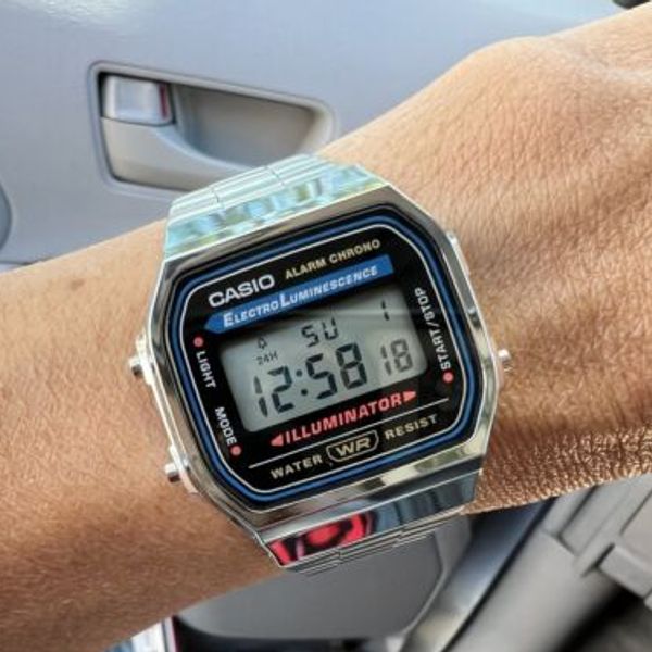 NEW CASIO Retro Classic Unisex Digital Steel Bracelet Watch A168WA-1YES Silver | WatchCharts ...