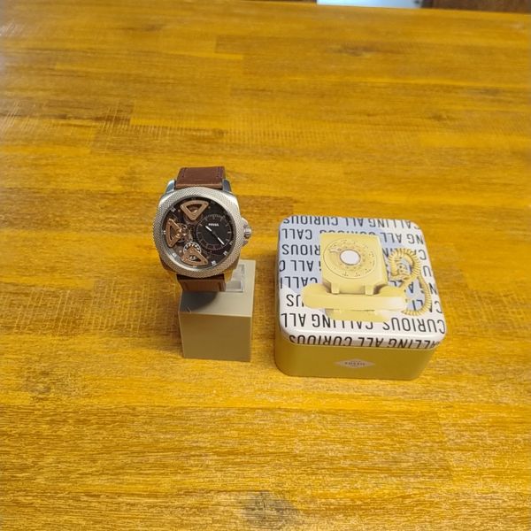 Fossil Twist Semi-Automatic Watch, BQ2206, New Battery, Box, Leather ...