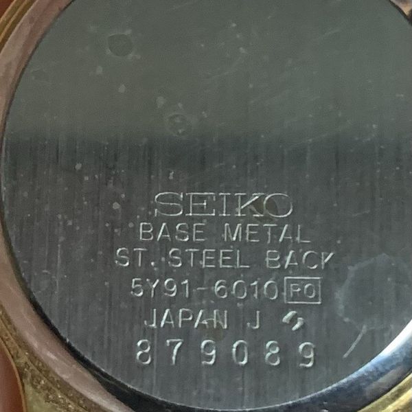 Seiko Watch Model 5y91-6010 Vintage Made In Japan 1998 Needs Battery ...