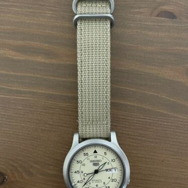 Seiko 5 Sports Beige Automatic Field Watch SNK803K2 | WatchCharts