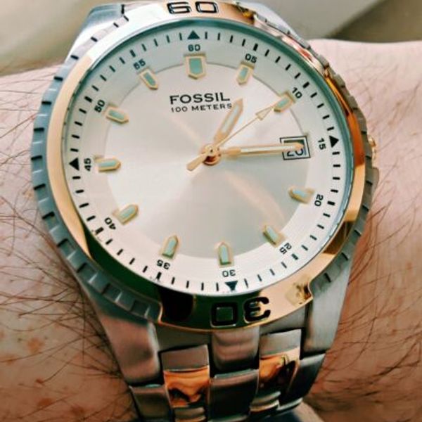 Mint Fossil AM-3886 Bicolor Stainless Steel 40mm in "Full Set" Men's ...