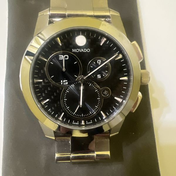 Movado Vizio Carbon fiber Dial Tungsten bezel 0606551 Men's Watch ...