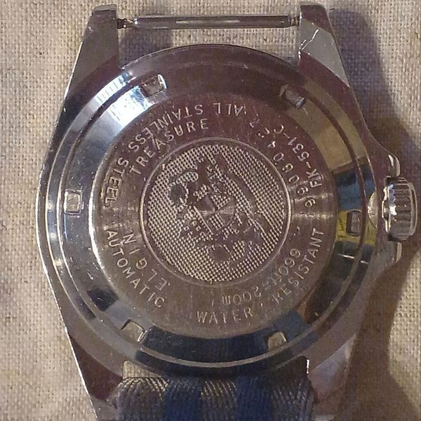 Elgin Diver FK-531-C Blue Automatic Men's Watch Vintage Free Shipping ...