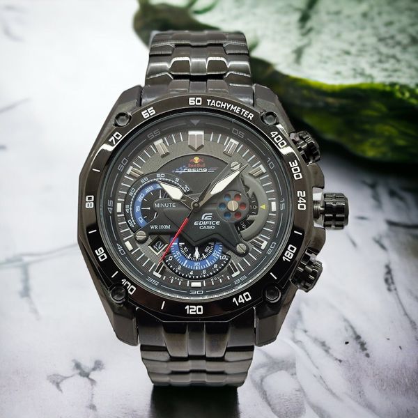 BRAND NEW CASIO EDIFICE RED BULL EDITION EF-550-RBSP Black Chronograph ...