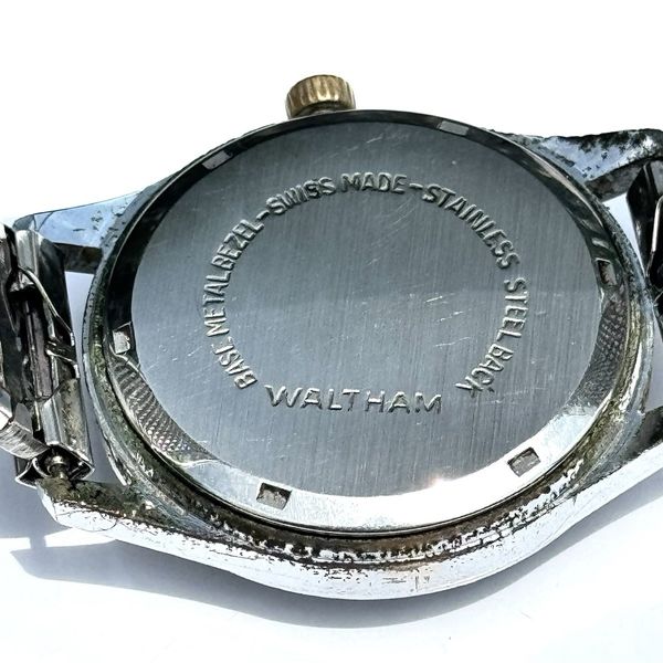 Vintage Waltham Wrist Watch Incabloc 17 Jewels SS Black Dial Red Arrow Works VG | WatchCharts ...