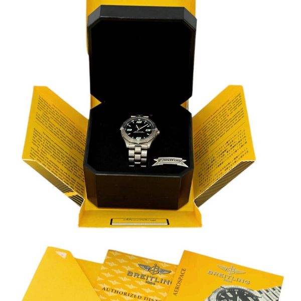 Breitling Men's 40mm Aerospace Ani-Digi Grey Dial Titanium Watch! Ref ...