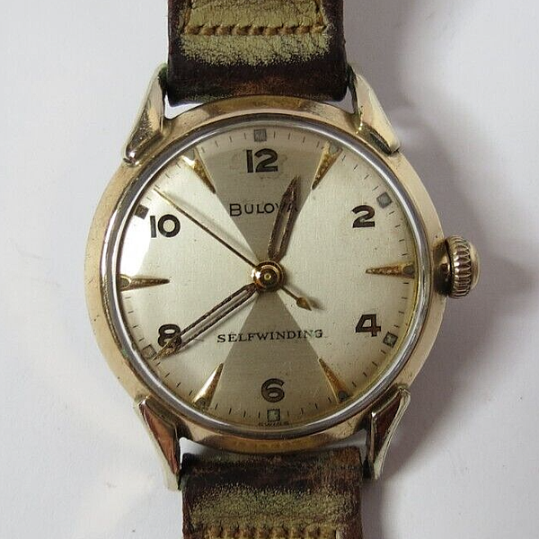 VINTAGE 1960 SWISS M0 MEN BULOVA 17'J AUTOMATIC 10K GOLD FILLED 11AFAC ...