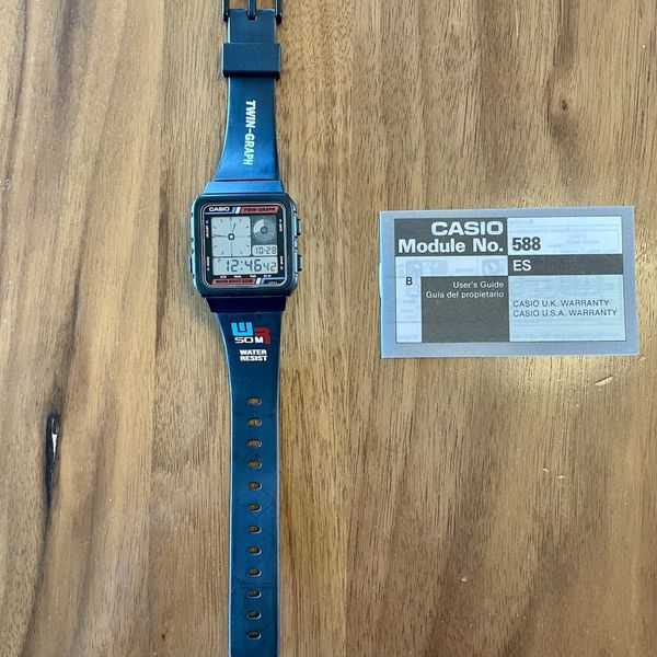 Vintage Casio Twin-Graph AE-20W 588 Working | WatchCharts Marketplace