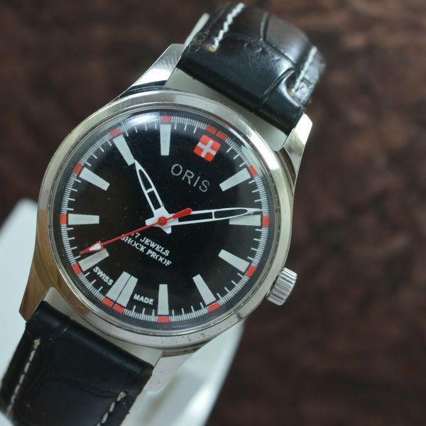 Beautiful Oris Hand Wind 17 Jewels FHF ST- 96 Mechanical Men's Wrist ...