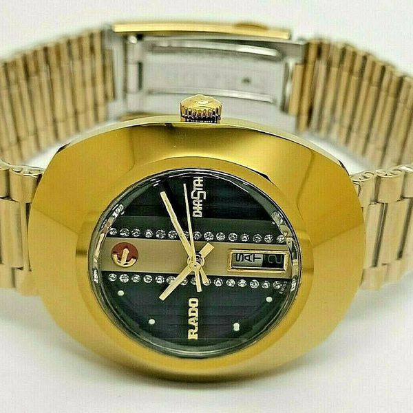 RADO DIASTAR MEN AUTOMATIC DAY DATE MOD. WORKING USED WATCH TWO TONE ...