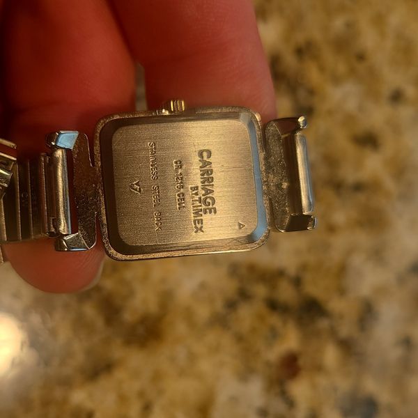 Womens Carriage by Timex Tank Watch Silver Gold Two Tone Stretch New ...