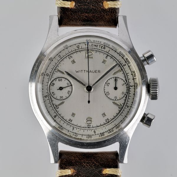 FS: 1950s Wittnauer Steel Two-Register Chronograph w/ Venus 188 ...