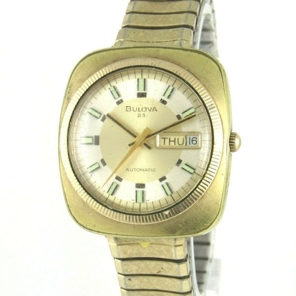 Vintage Bulova Senator cal. 11AOACB Gold Plated 23 Jewels Automatic Men ...