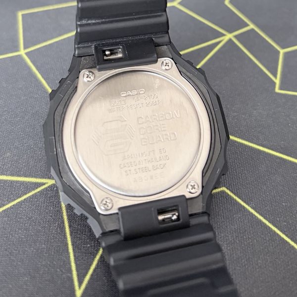 Casioak Mod Custom Watch Casio G-Shock GA-2100 Black Metal Case Strap ...