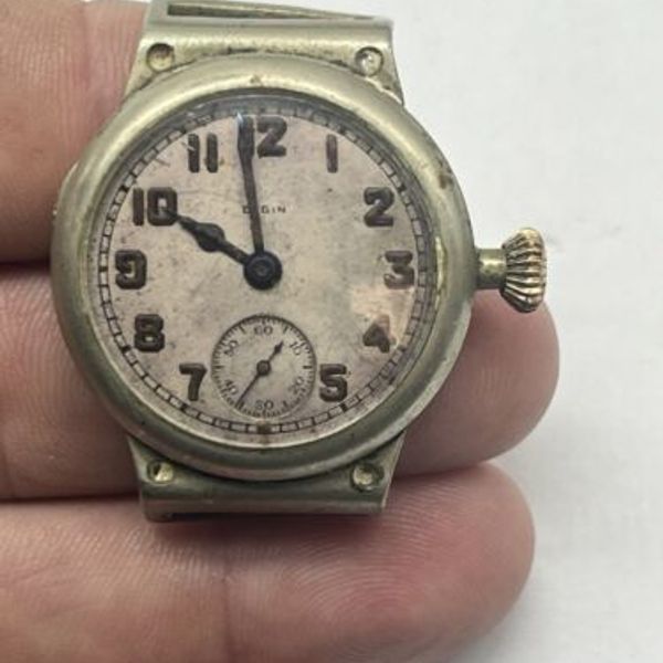 Rare WW2 Elgin Men's Military Style Watch Silverine | WatchCharts ...