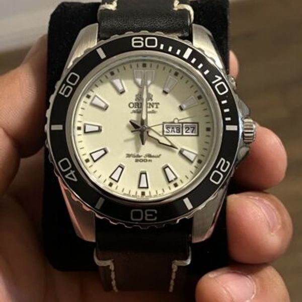 orient mako ii 2 Full Lume Dial On Leather | WatchCharts Marketplace